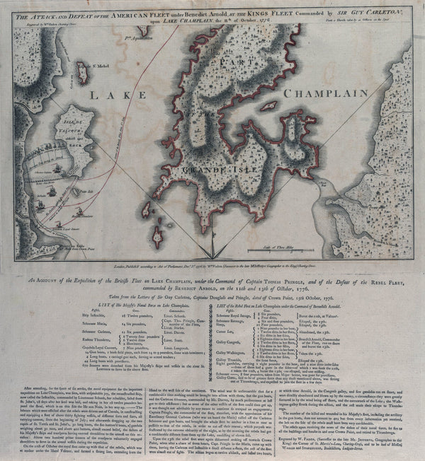 The attack and defeat of the American fleet... upon Lake Champlain, 11 ...