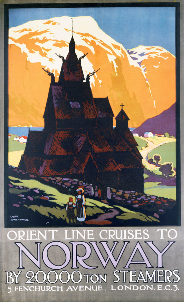 Poster for Orient Line cruises to Norway posters & prints by Herbert ...