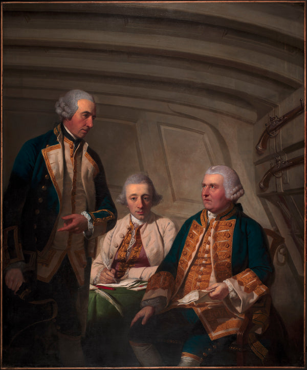 Vice-Admiral Sir Samuel Cornish, Captain Richard Kempenfelt and Thomas ...