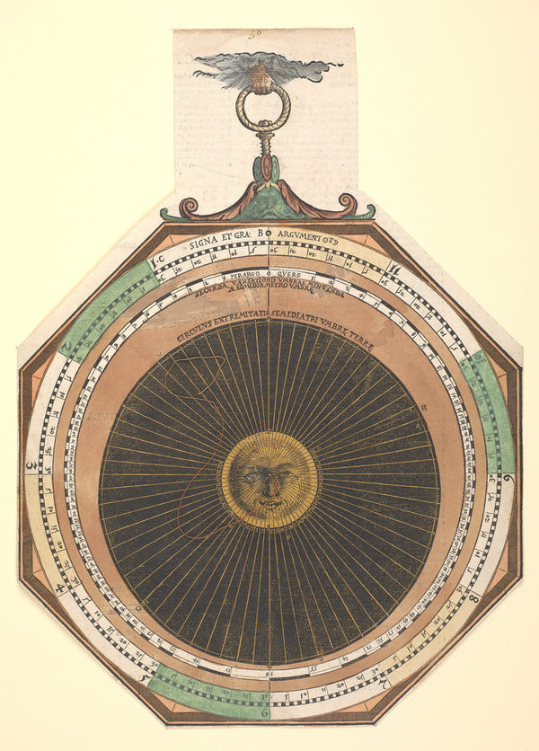 Volvelle giving the rules for predicting solar and lunar eclipses ...