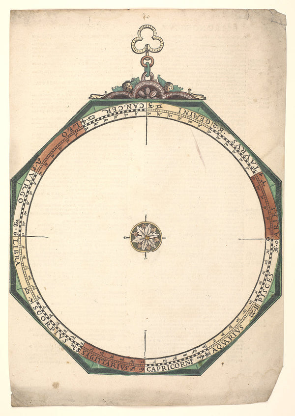 Volvelle to illustrate an astrological attempt to deduce the hour of ...