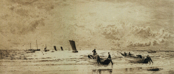 Yorkshire cobbles pulling off a beach near Scarborough 1901 posters ...