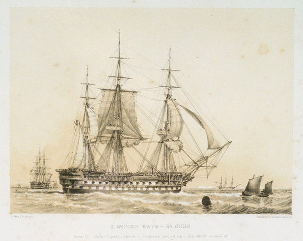 HMS 'Asia' (1824) posters & prints by John Ward