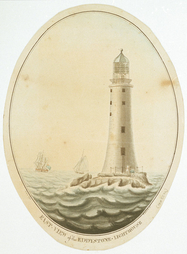 East view of the Eddystone Lighthouse posters & prints by P. Sambell