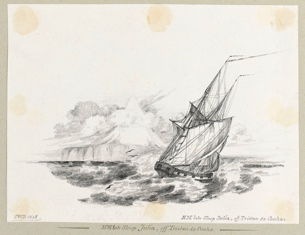 HM late sloop 'Julian' off Tristan da Cunha posters & prints by C. W ...