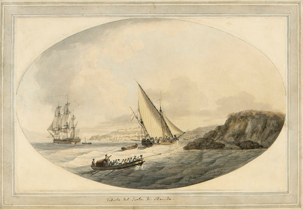 View of the island of Procida posters & prints by John Thomas Serres