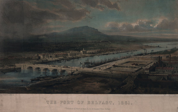 The port of Belfast, 1861 posters & prints by Marcus Ward & Co