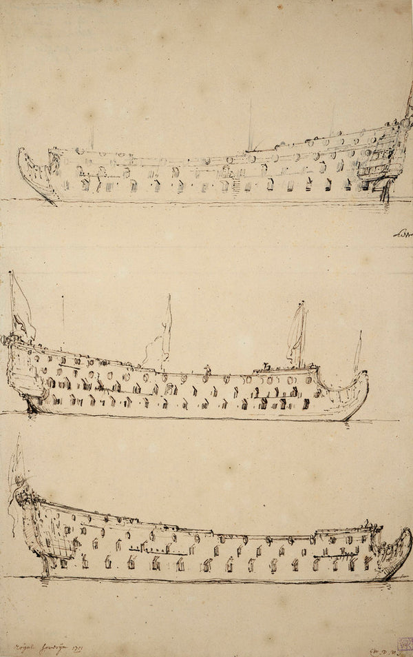 Portrait of the 'Royal Sovereign' posters & prints by Willem Van de ...