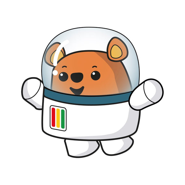 Space Ted in his space suit bouncing happily posters & prints by Anonymous